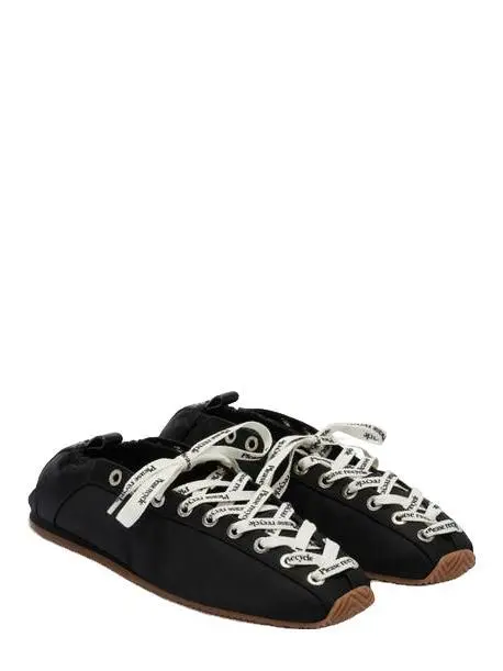 GANNI Lace-up Ballet Flat - Black