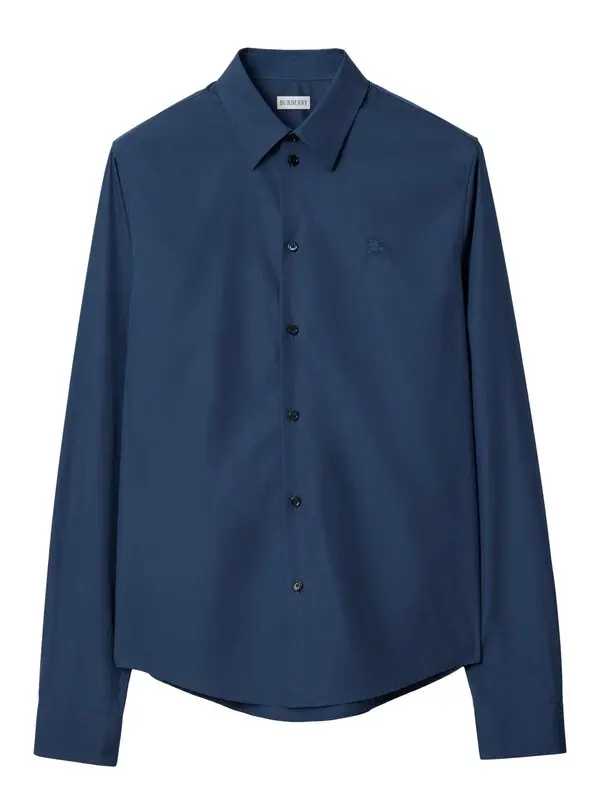 Burberry Cotton Poplin Ekd Shirt - Blue