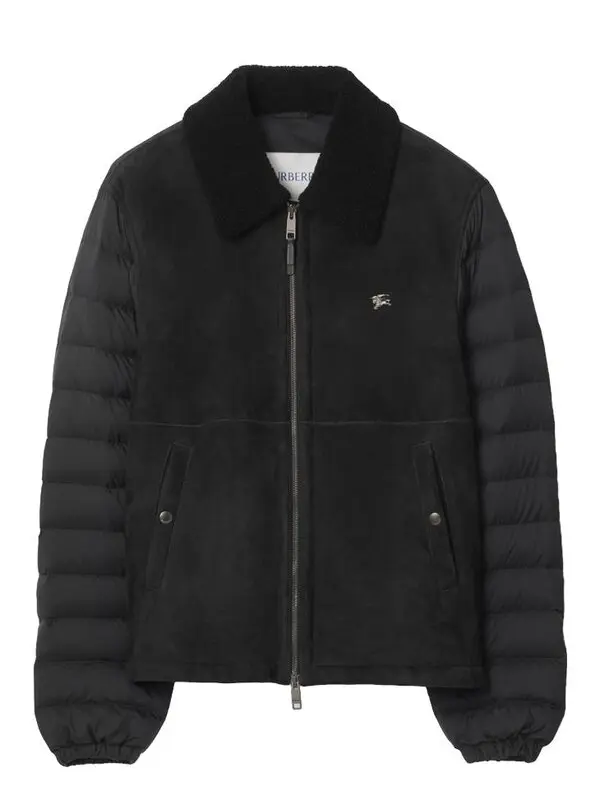 Burberry Shearling Nylon Puffer Jacket - Black