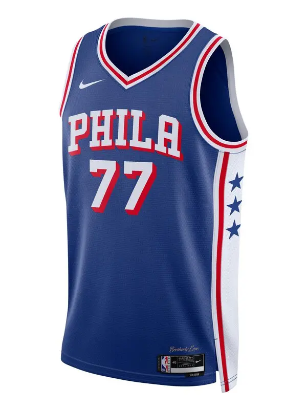 Nike Philadelphia 76ers Icon Edition Dri-fit Nba Swingman Jersey - Blue