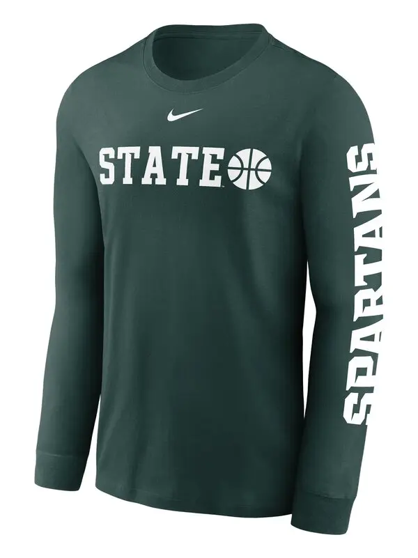 Nike Michigan State Spartans Basketball Icon College Long-sleeve T-shirt - Green