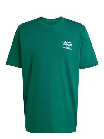 Adidas Diner Text Graphic Loose T-shirt - Collegiate Green