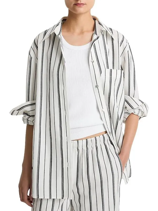Vince Oversized Shirt - White/black