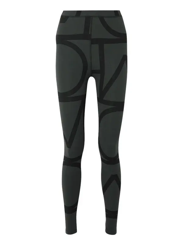 TOTEME Printed Stretchjersey Leggings - Black