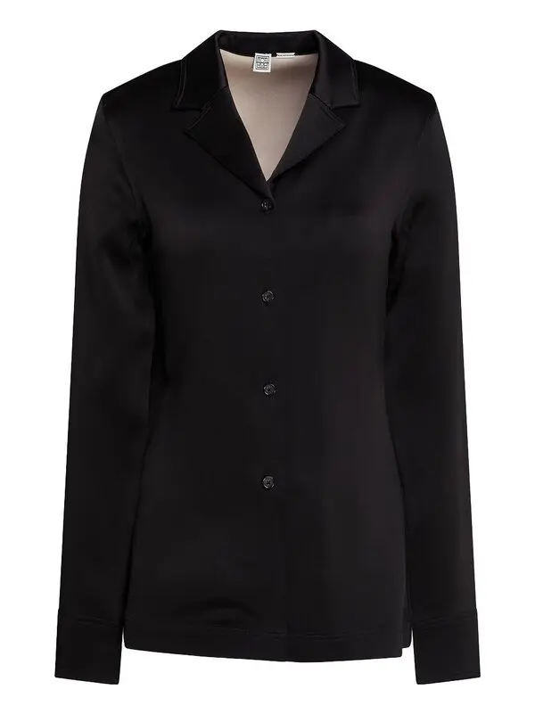 TOTEME Satin-crepe Shirt - Black