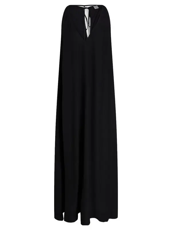 TOTEME Cutout Satin-crepe Maxi Dress - Black