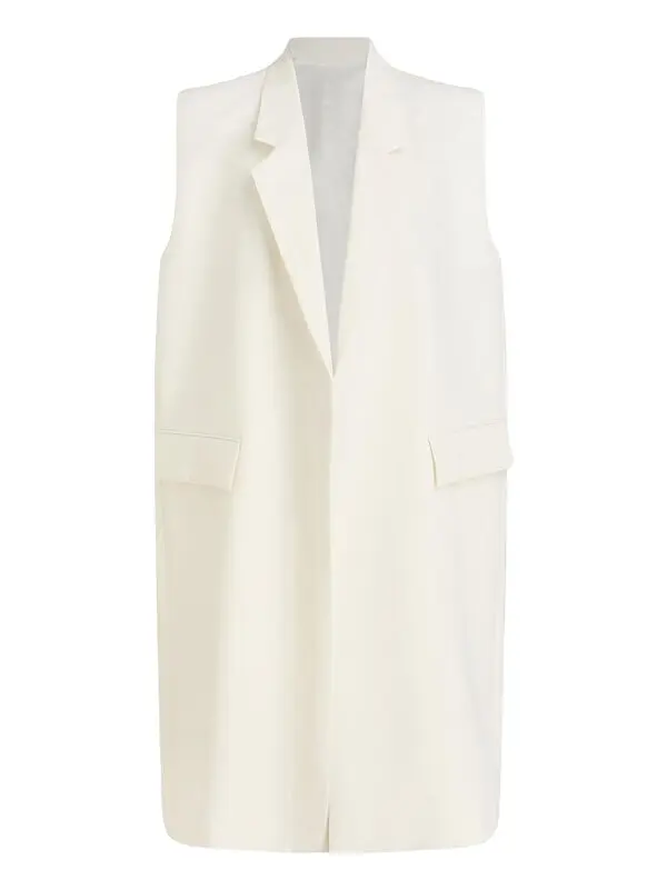TOTEME Oversized Grain De Poudre Vest - Off-white