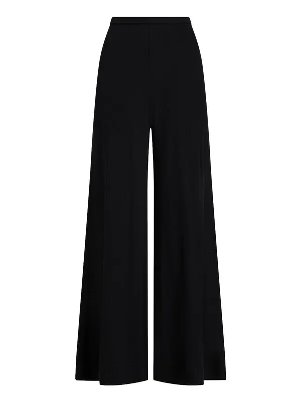TOTEME Silk And Cashmere-blend Wide-leg Pants - Black