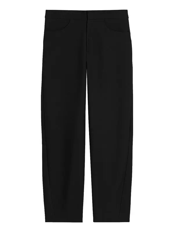 TOTEME Jacquard Straight-leg Pants - Black