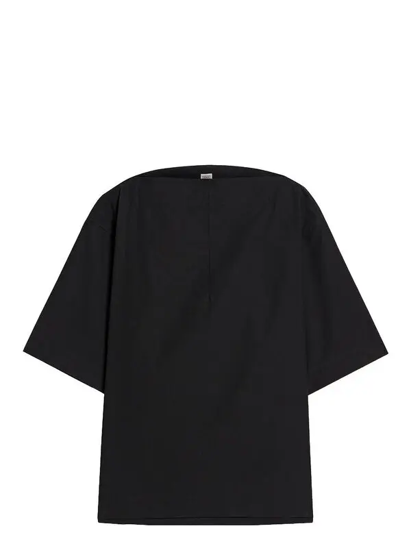 TOTEME Cotton-poplin Top - Black