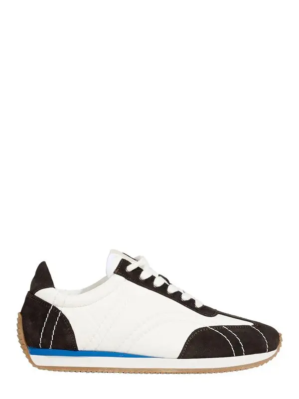 TOTEME Sport Suede-trimmed Quilted Shell Sneakers - White