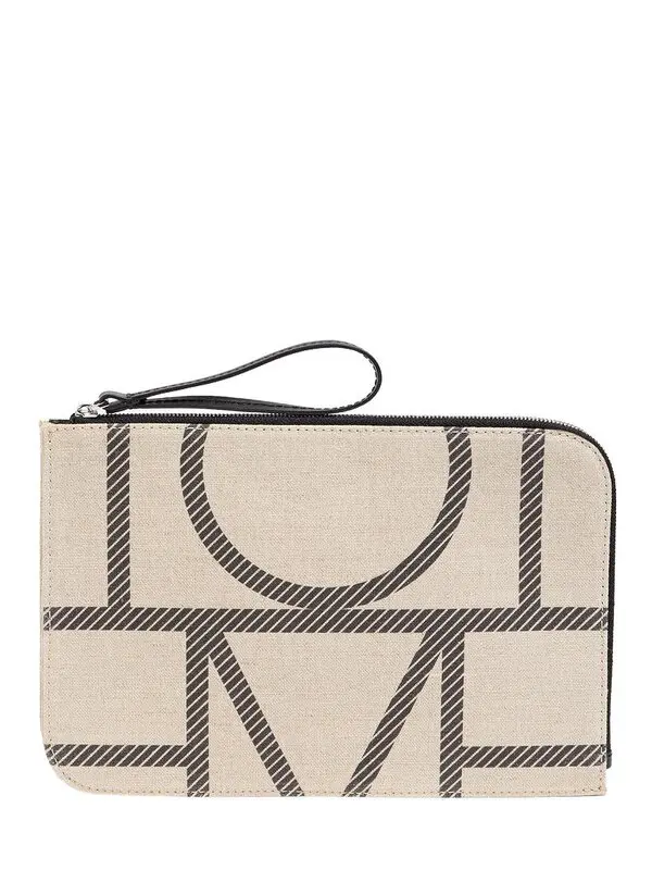 TOTEME Printed Canvas Pouch - Ecru