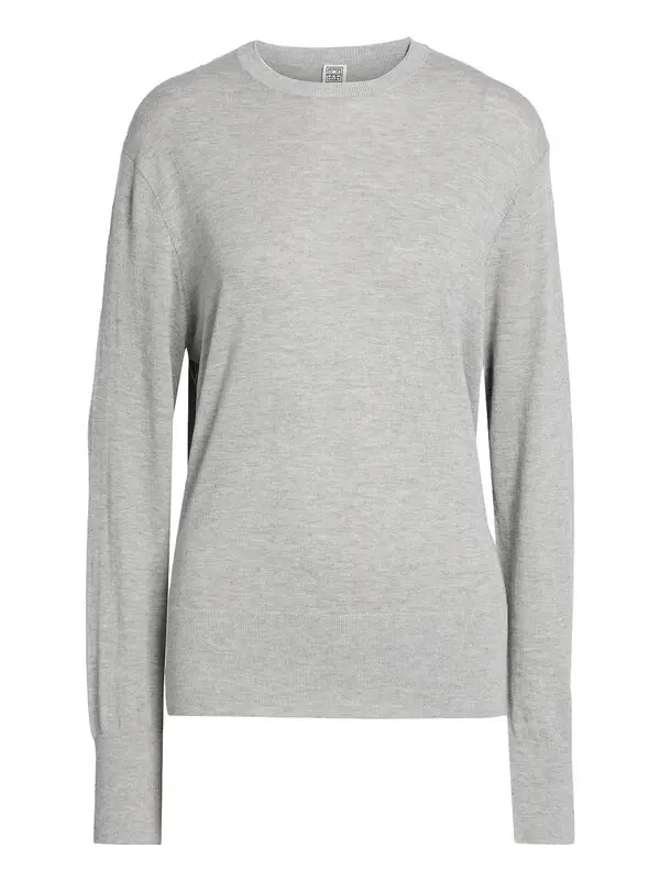TOTEME Silk-blend Sweater - Light Gray