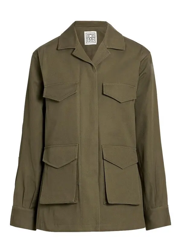 TOTEME Cotton-twill Jacket - Army Green