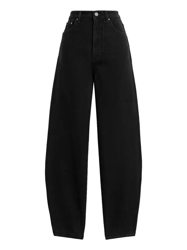 TOTEME High-rise Barrel-leg Jeans - Black