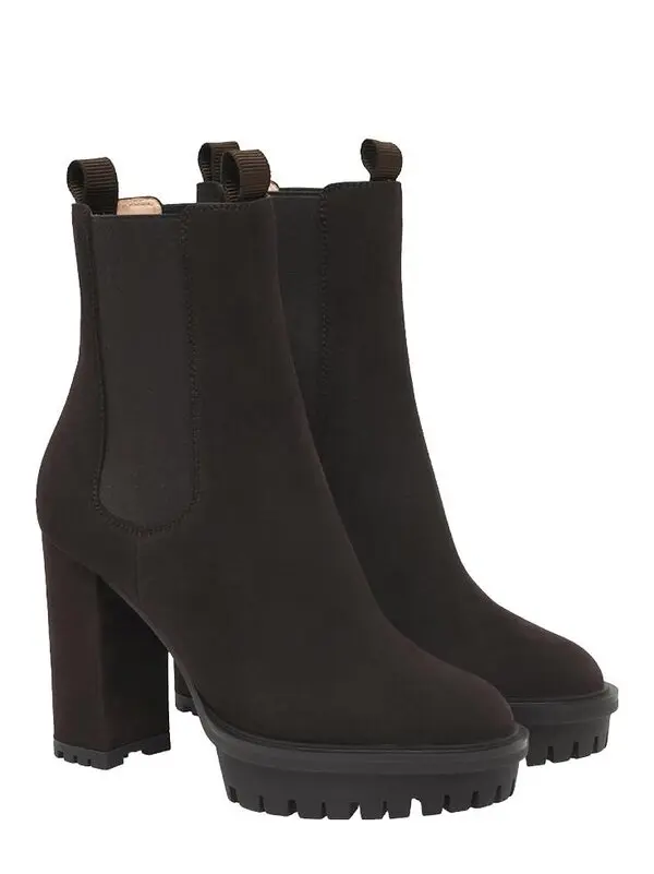 GIANVITO ROSSI Barry Booties - Brown Suede
