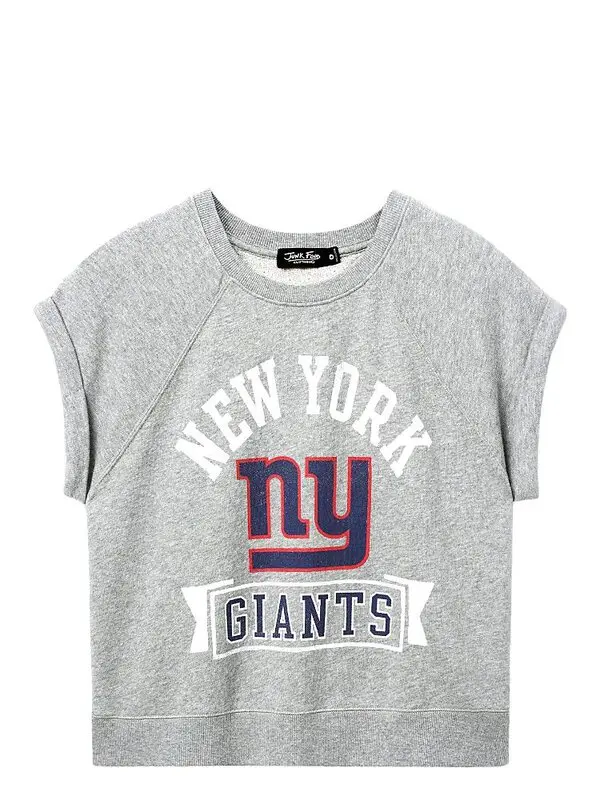 Junk Food Clothing Nfl New York Giants Raglan Fleece Tank - Heather Grey