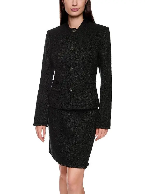 MARC CAIN Shimmering Boucle Jacket - Black