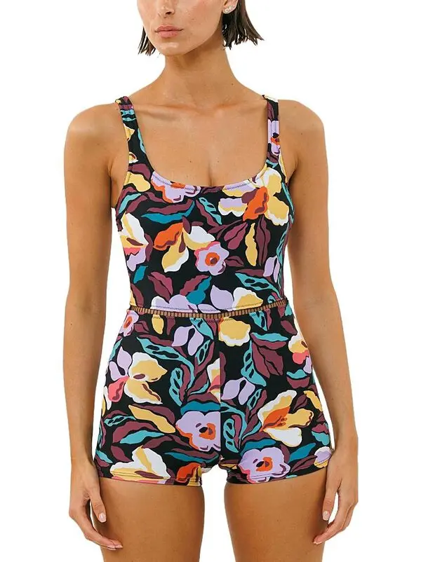 BILIBLOND Shimi One Piece Swimsuit - Black Flowers