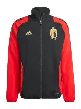 Adidas Belgium Tiro 24 Competition Presentation Track Top - Black Better Scarelet Red