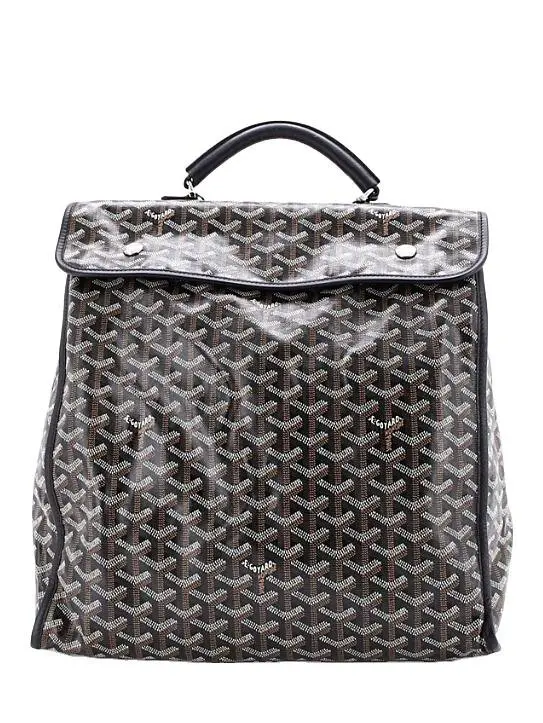 GOYARD Saint Leger Briefcase Backpack Coated Canvas - Black
