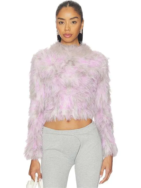 Diesel Annika Faux Fur Top - Grey