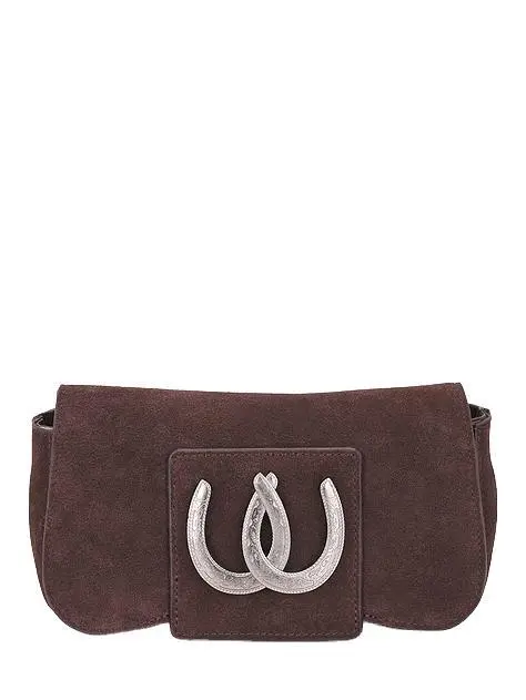 UNDERSTATED LEATHER Lucky Icon Clutch - Brown