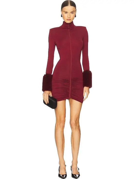 BRONX AND BRONCO Eleanor Mini Dress - Burgundy