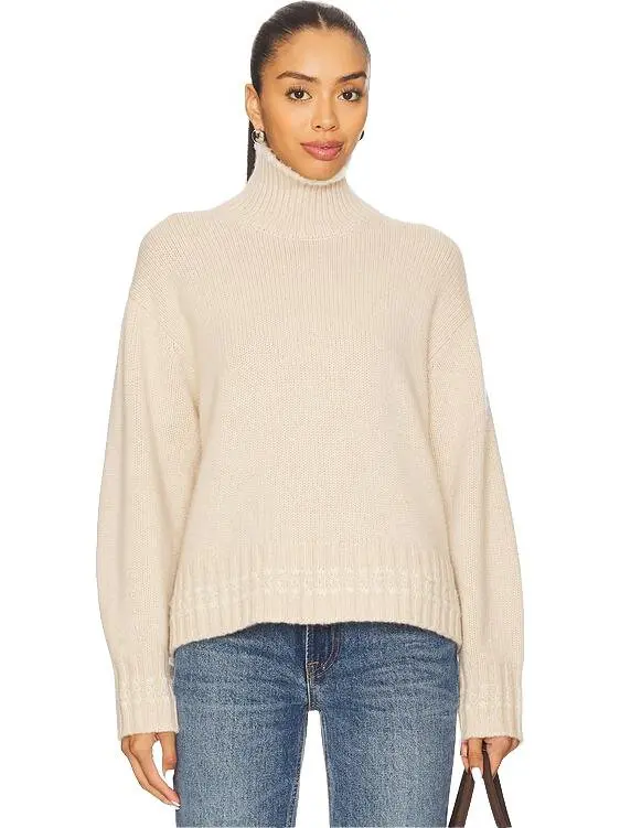 Guest In Residence Cropped Ribbed Turtleneck - Sandstone