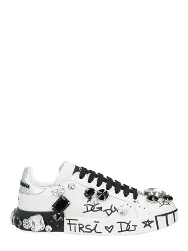 Dolce & Gabbana Leather Low-top Sneakers - White