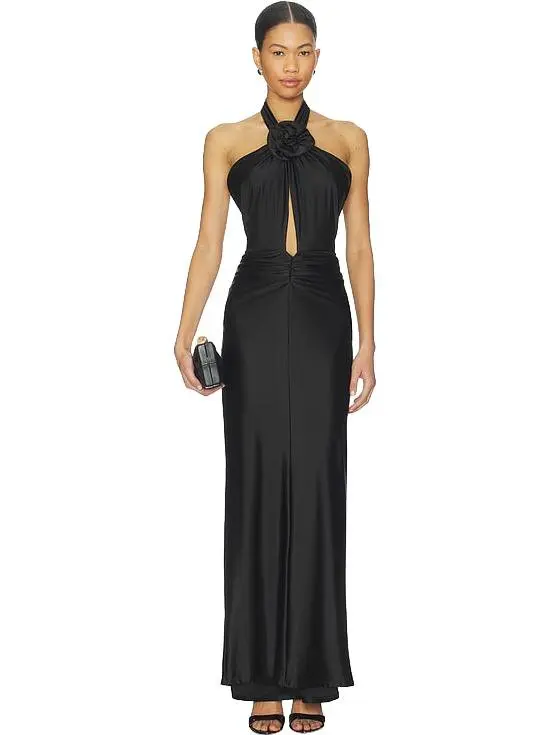 Delfi Drew Maxi Dress - Black