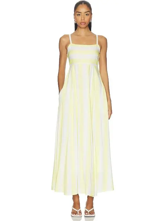 Beach Riot X Rianne Maxi Dress - Lemonade Stripes