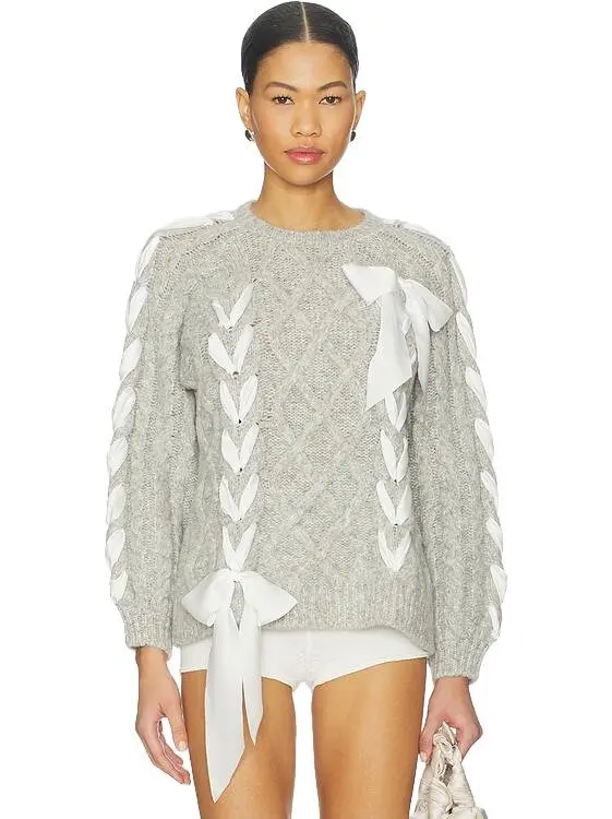 LoveShackFancy Kloss Pullover - Grey Melange