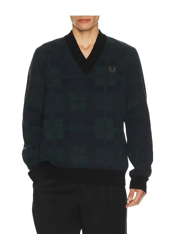 Fred Perry Jumper - Black Watch Tartan