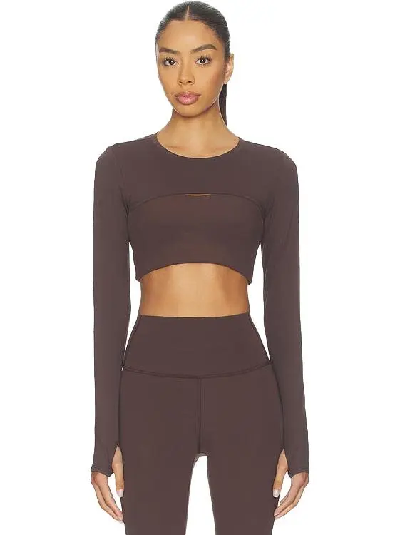 Splits59 Amelia Airweight Lite Shrug - Dark Chocolate