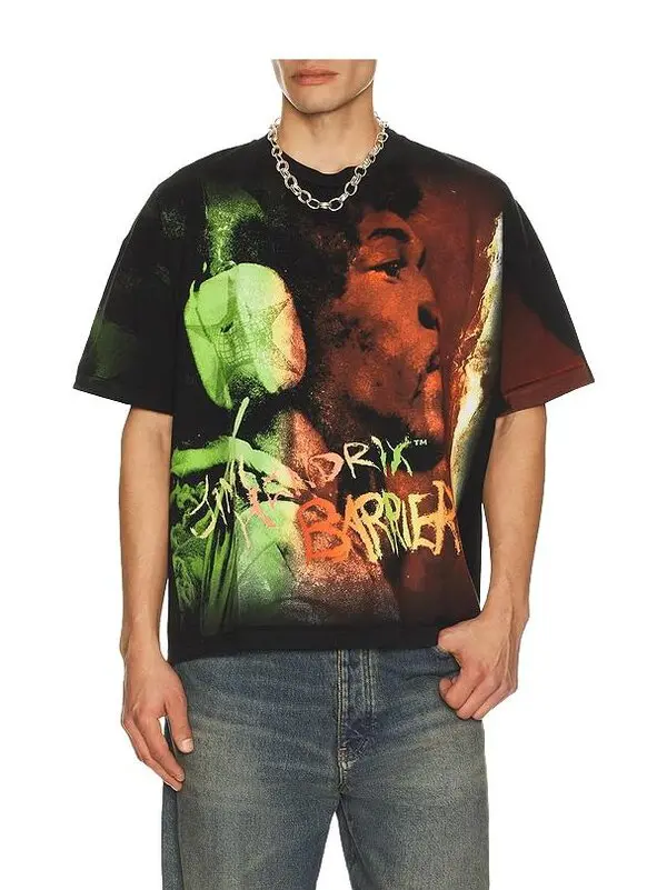 BARRIERS WORLDWIDE X Jimi Hendrix Alchemy T-shirt In Black - Vintage Black