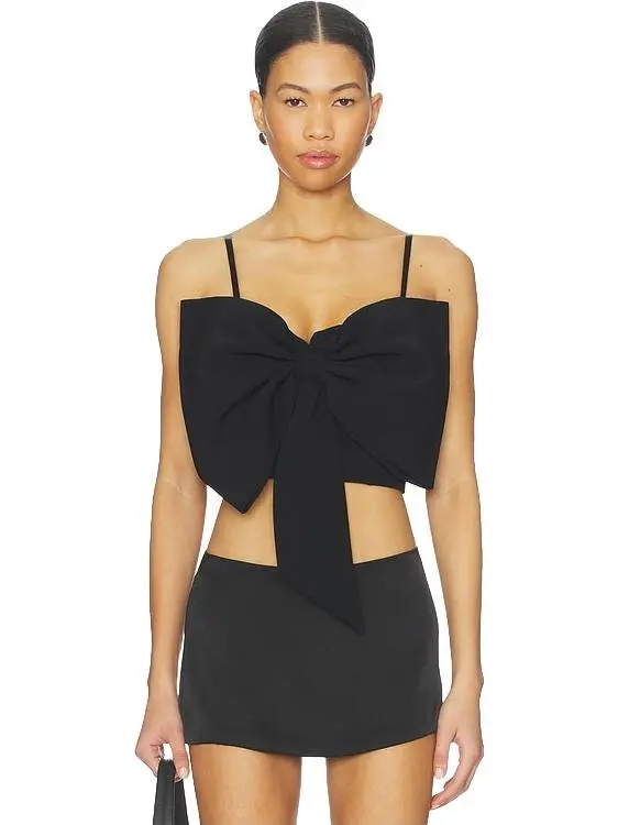 Fleur Du Mal Blair Bow Top - Black