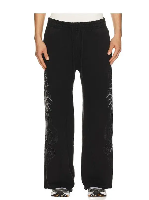 AFFLICTION Skeleton Sweatpants - Black