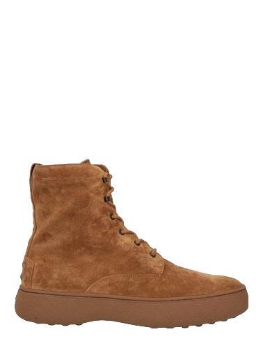 TOD'S Lace-up Leather Ankle Boots - Beige