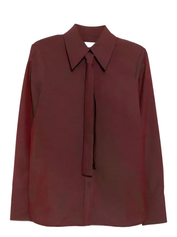 JIL SANDER Tie Poplin Shirt - Red