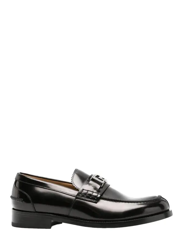 Versace Flat Loafers - Black/ruthenium
