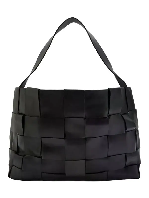 ST. AGNI Large Woven Tote Bag - Black