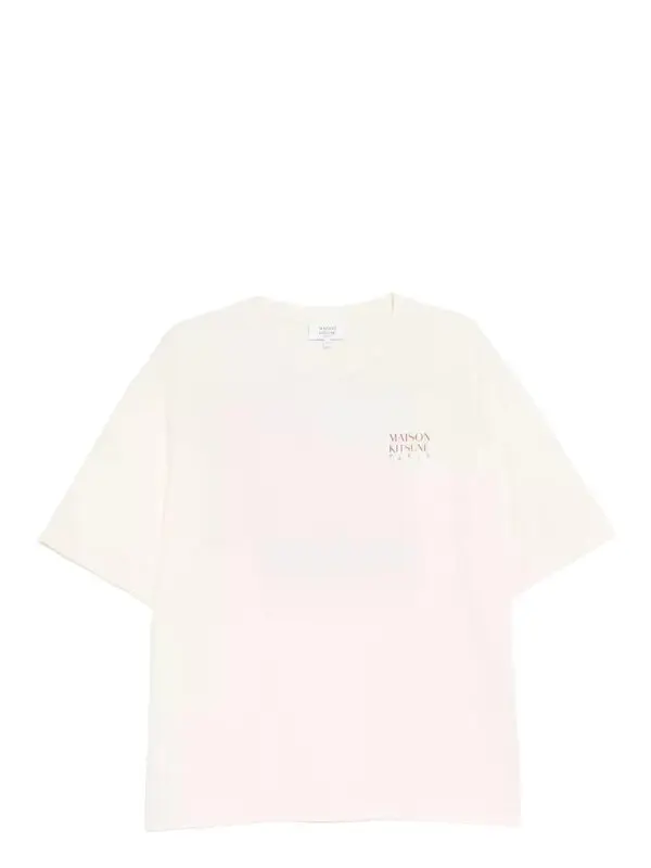 Maison Kitsuné Logo-print T-shirt - Neutrals