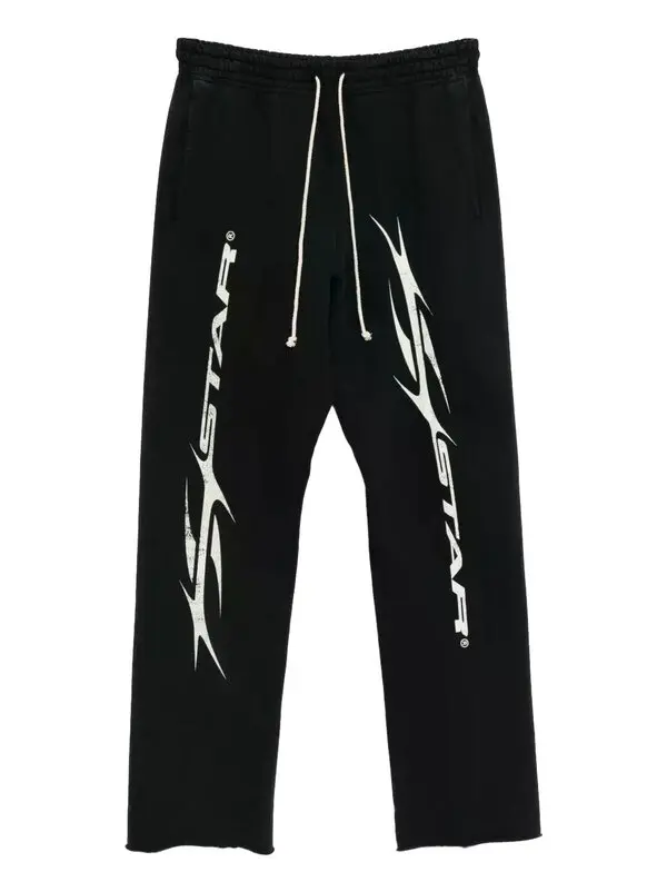 HELLSTAR Graphic-print Cotton Trackpants - Black