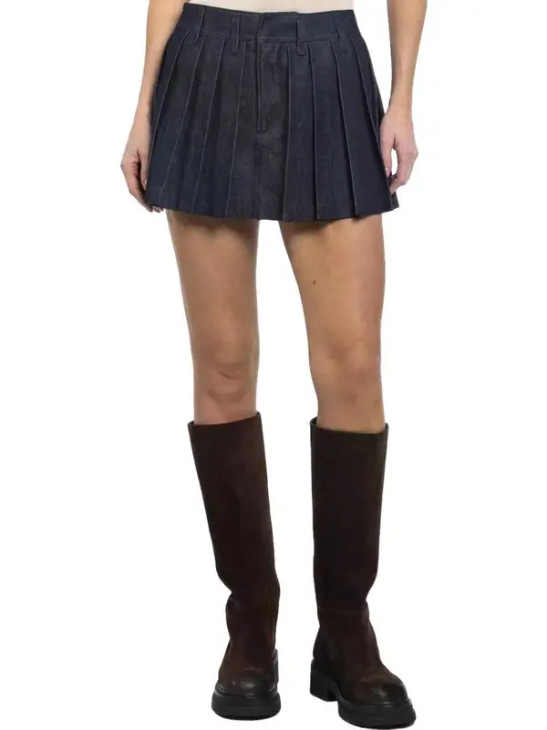 Citizens Of Humanity Pleated Mini Skirt - Grey