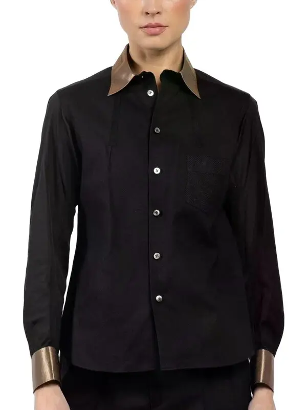 SHIRO SAKAI Pointed-collar Shirt - Black