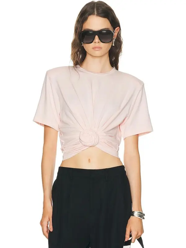 Magda Butrym Tie Front T-shirt - Pink