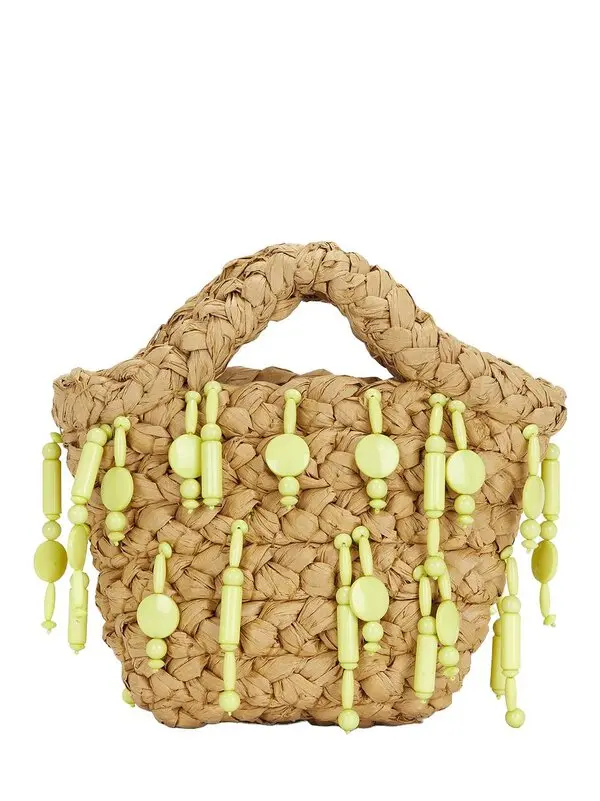 SIMONMILLER Beaded Shelly Bag - Natural & Lime
