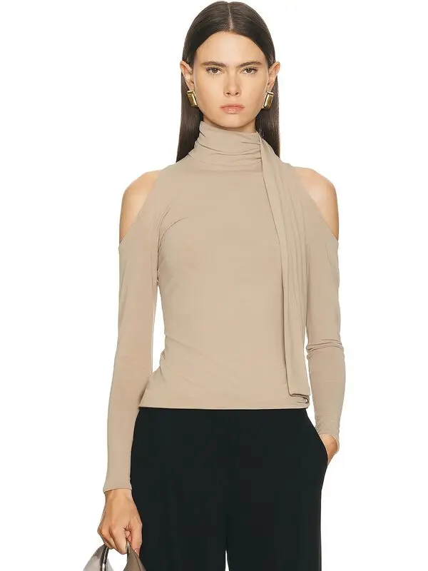 MIMCHIK Jean Scarf Top - Dune