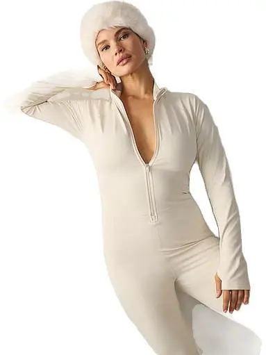 Victoria's Secret Vsx Wintertech™ Long Jumpsuit - White,ivory